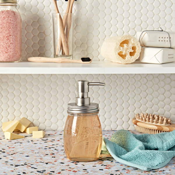 Mason Craft & More Vintage Storage Jars Belly Soap & Lotion Dispenser ...